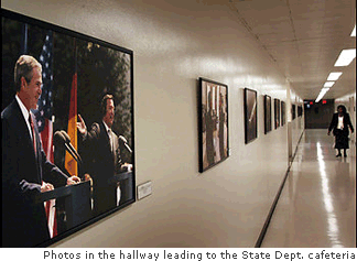 State Dept. employees deface portraits of Bush, Cheney and Rice with ...