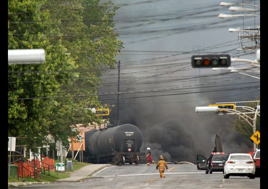 Crude Oil-Carrying Train Derails And Explodes, Destroying The Center Of ...